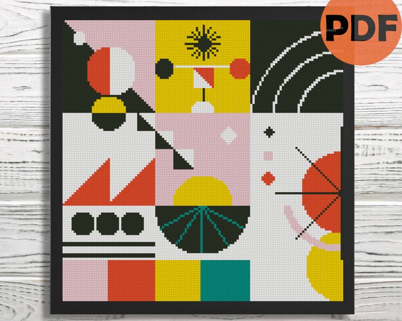 Geometric Cross Stitch Pattern Easy Modern Cross Stitch - Etsy