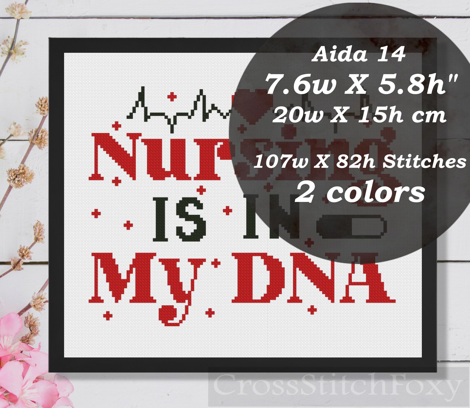 Nurse Cross Stitch Pattern PDF Nursing Cross Stitch Nurse - Etsy