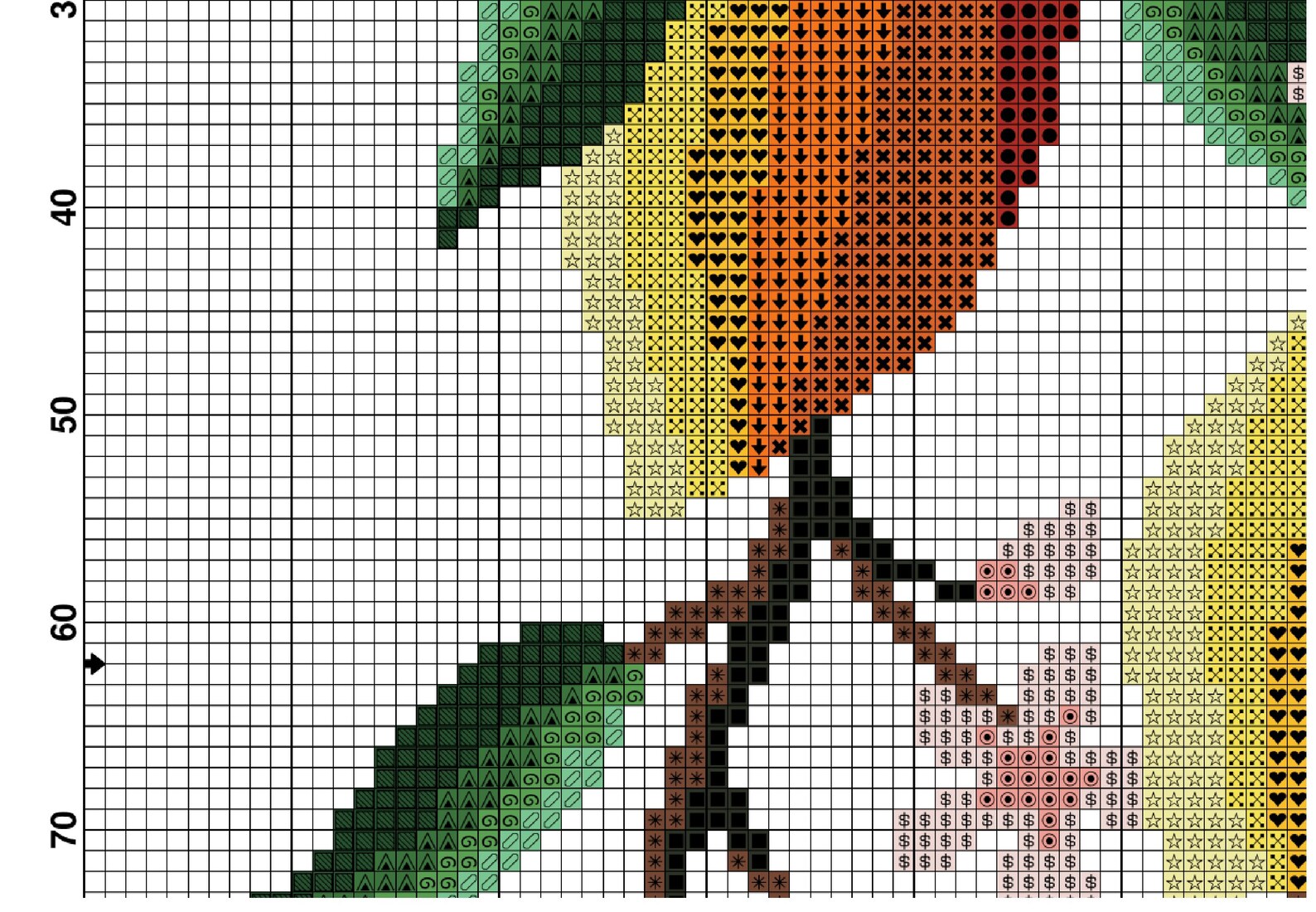 Lemon Tree Branches Cross Stitch Pattern PDF Plant Cross - Etsy