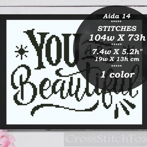 Inspirational Quotes Set Cross Stitch Patterns PDF, You Are Amazing ...