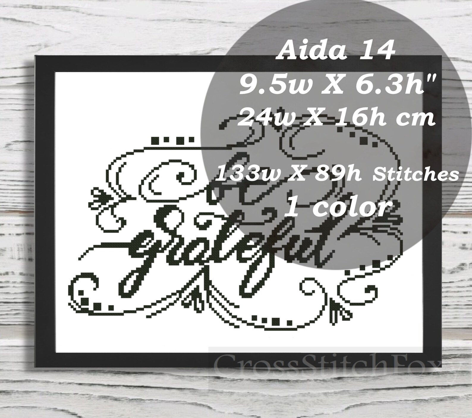 Be Grateful Cross Stitch Pattern: Home Decor DIY (PDF Download) - Etsy