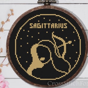 Set of 12 Zodiac Cross Stitch Patterns PDF Horoscope Cross Stitch ...