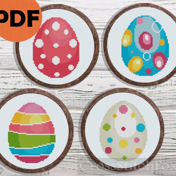 Easter Egg Cross Stitch Pattern - Etsy