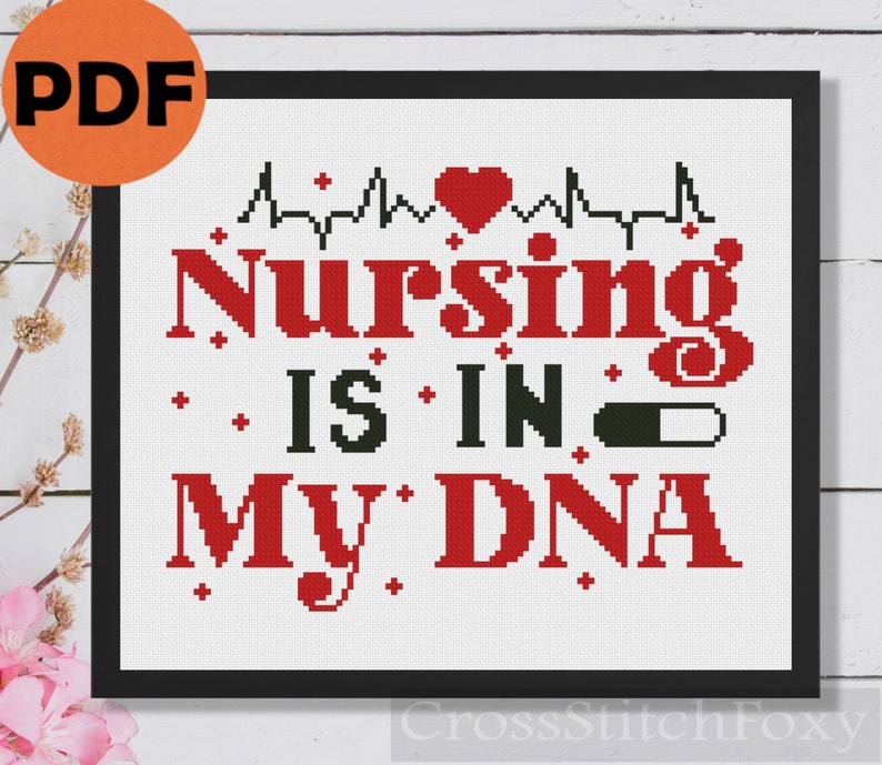 Nurse Cross Stitch Pattern PDF Nursing Cross Stitch Nurse - Etsy