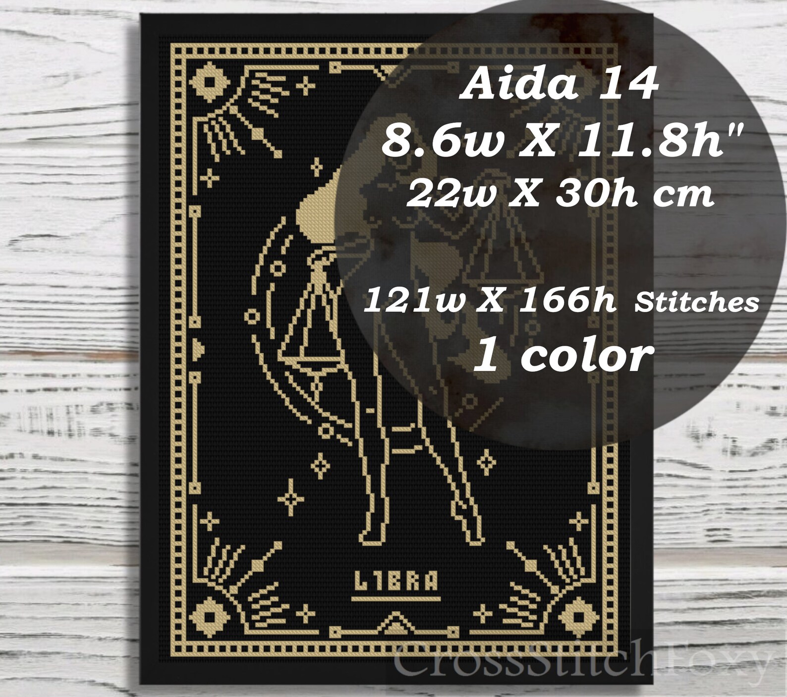 Female Libra Zodiac Cross Stitch Pattern PDF Libra Zodiac - Etsy