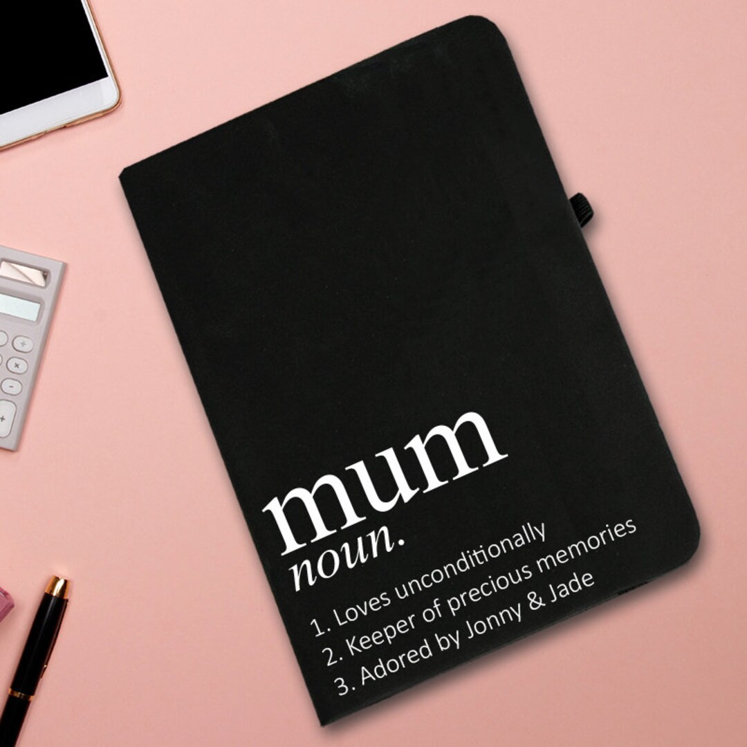 Personalised Notebook Mum Noun Add your own name A5 notebook - Etsy Italia