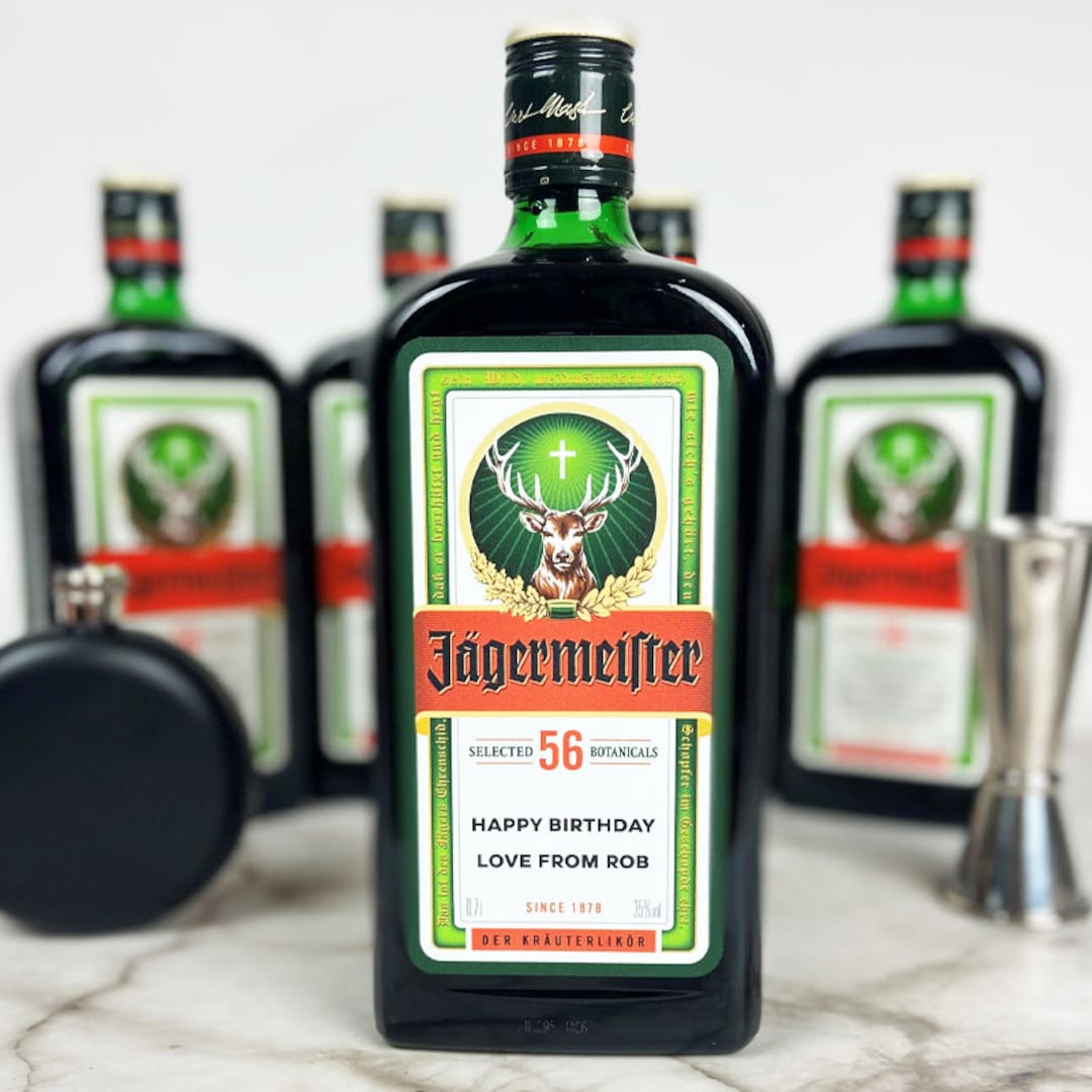 Personalised Jagermeister Label for 70cl Jager Bottle - Etsy UK