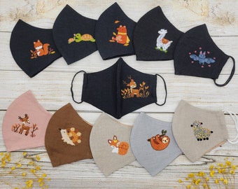 Embroidered Face Mask - Etsy