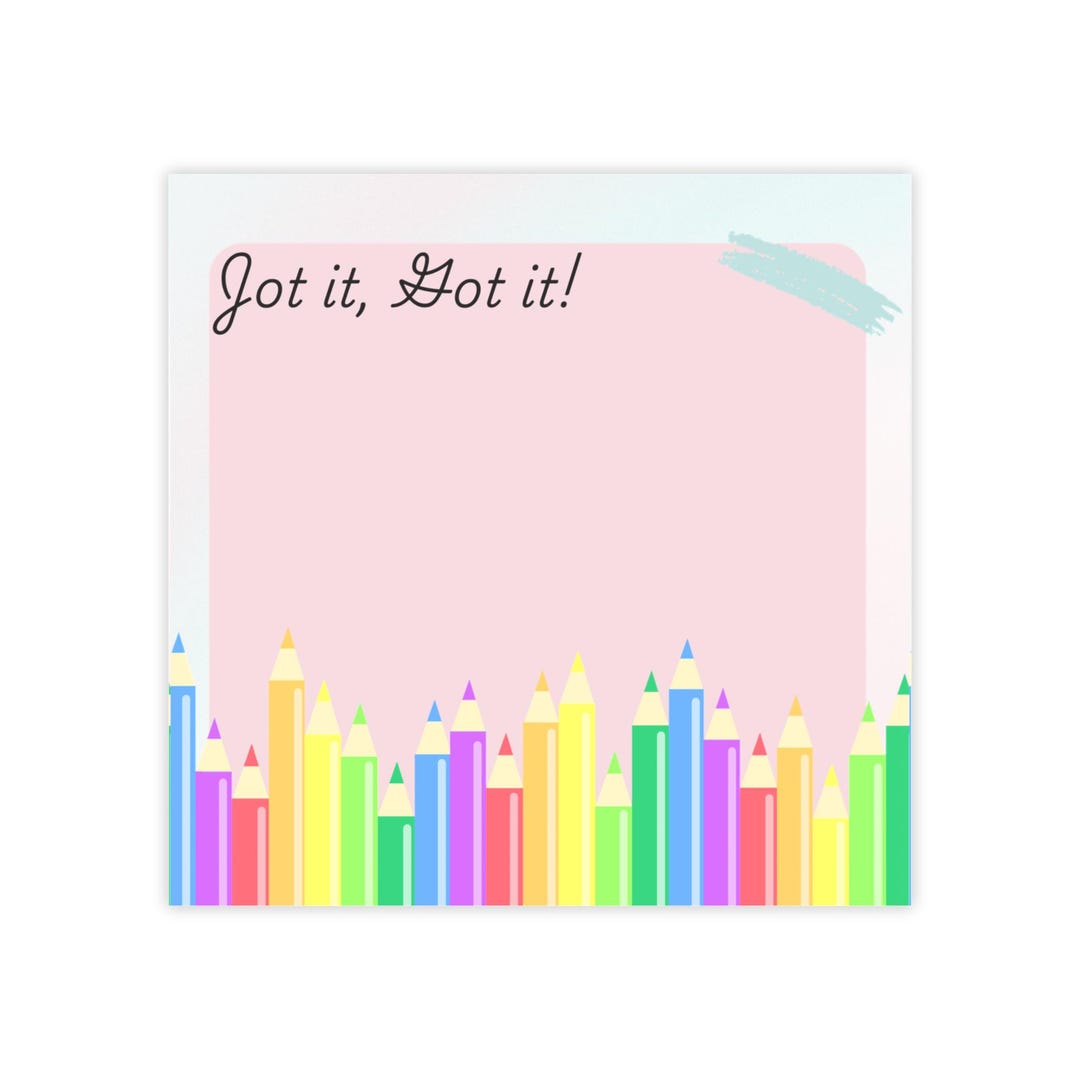 Colorful Pencil-themed Note Pads - Perfect for School, Home, Office ...