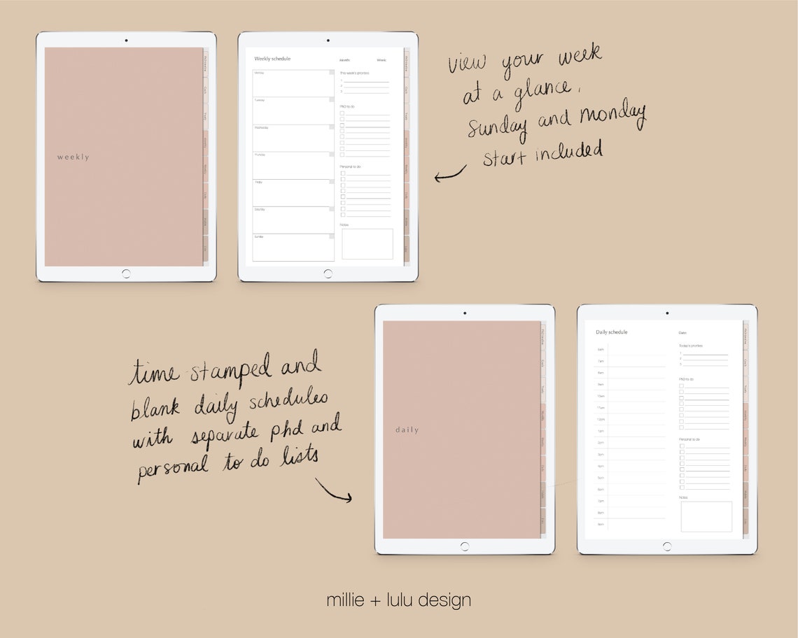 Phd Digital Planner | Organization, Planning, Gantt Chart, Phd, Goals ...