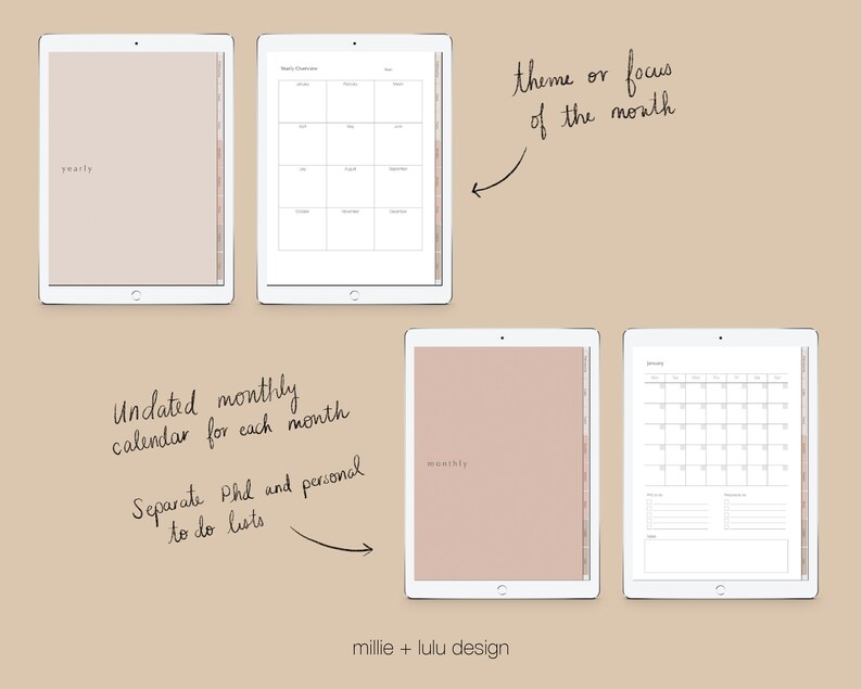 Phd Digital Planner | Organization, Planning, Gantt Chart, Phd, Goals ...