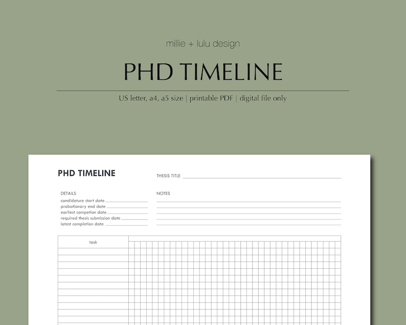 Phd Timeline | Timeline, Organization, Planning, Gantt Chart, Phd ...