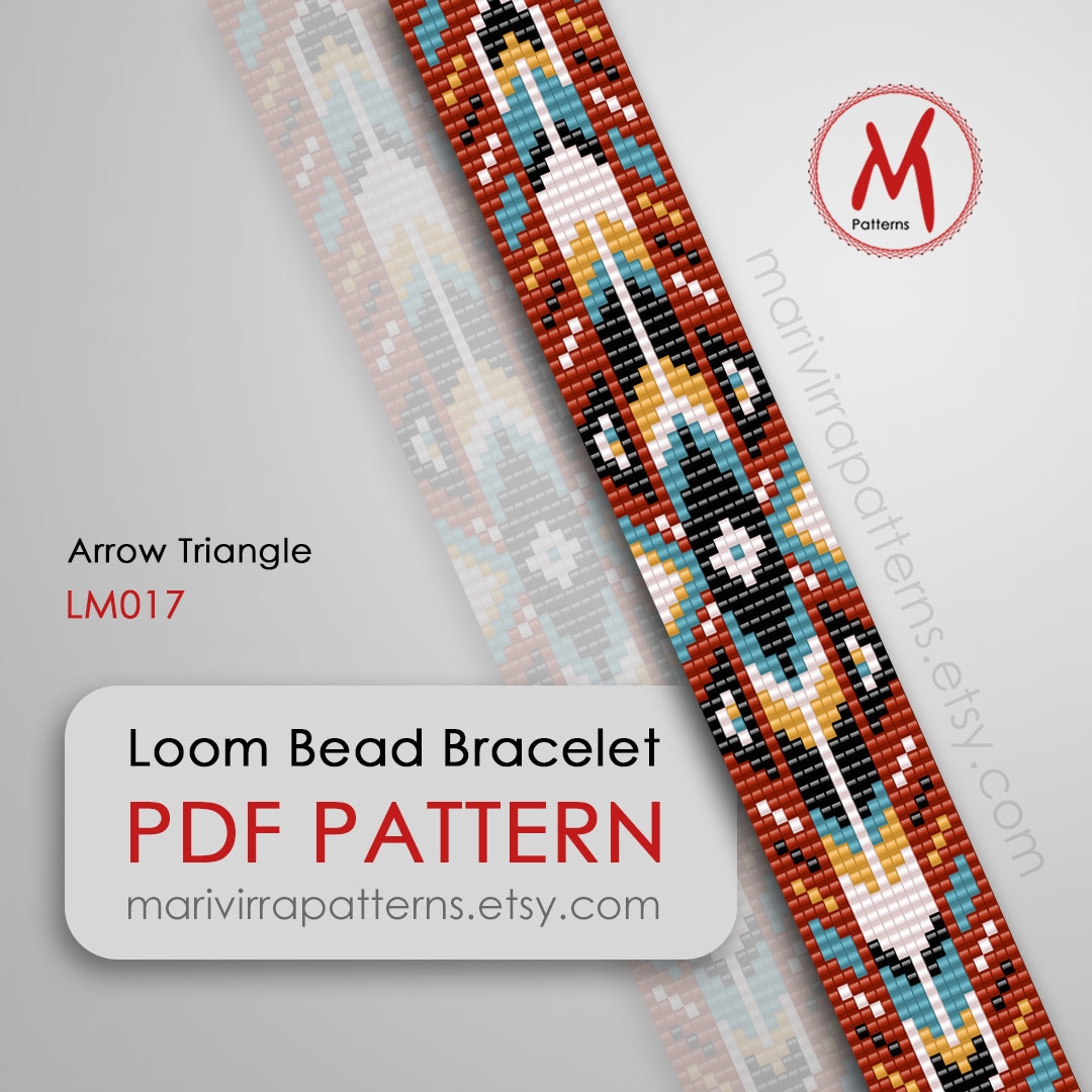 Arrow Triangle Loom Bead Pattern for Bracelet - Native Inspired, Loomed ...