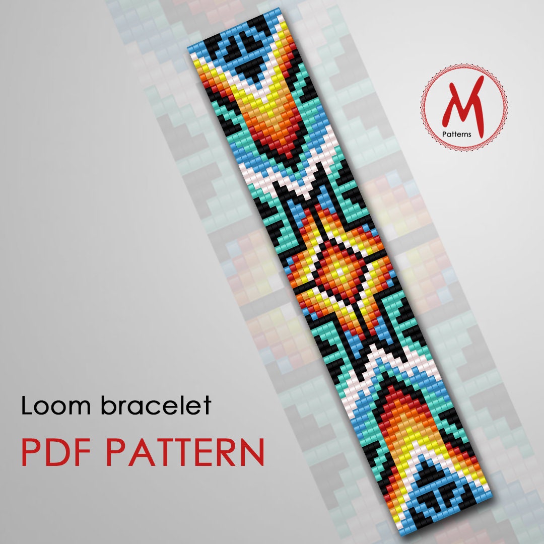 Gradient Lines Loom Bead Patterns for Bracelets Indian - Etsy