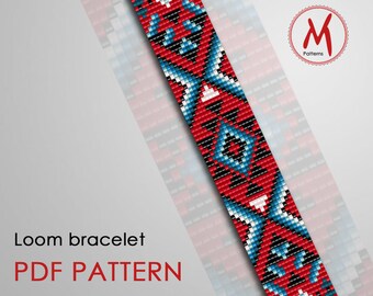 Western Style Loom Bead Pattern for Bracelet Native | Etsy