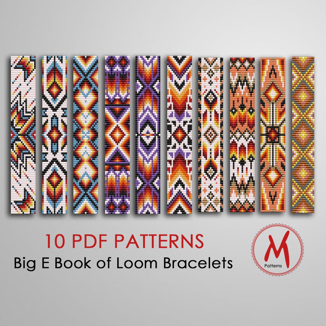 Bead loom pattern beading loom bracelet Beadweaving patterns Square ...