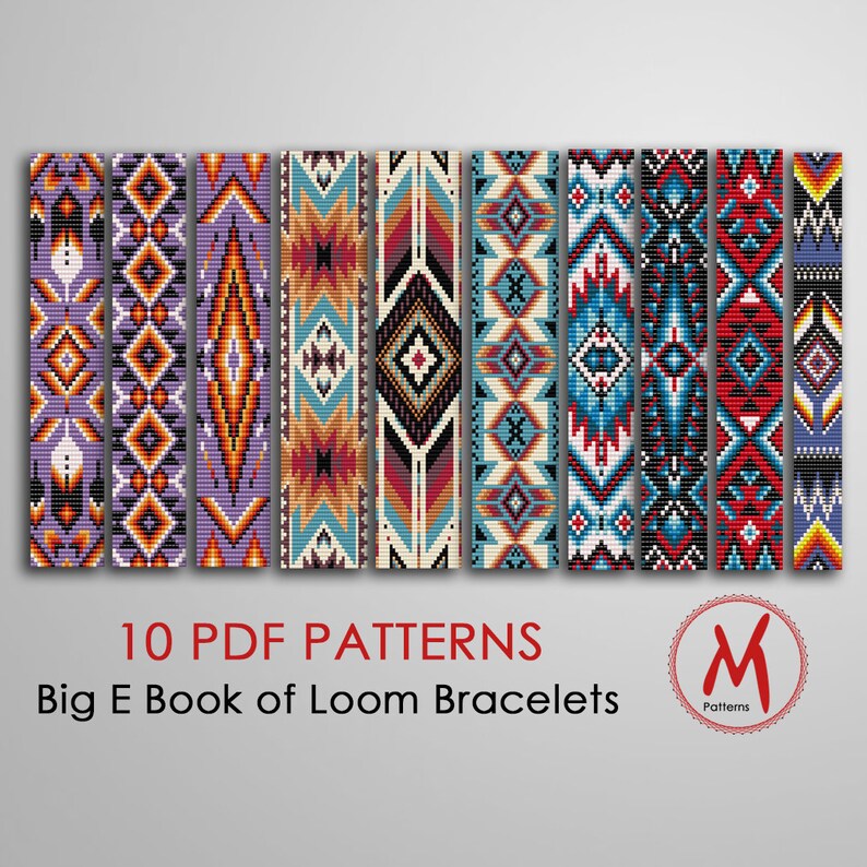 Southwest Big Set Loom Bead Patterns for Bracelets Set of 10 - Etsy