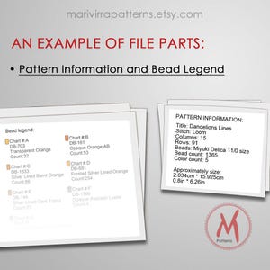 Dandelions Lines Loom Bead Pattern for Bracelet, Native Inspired ...