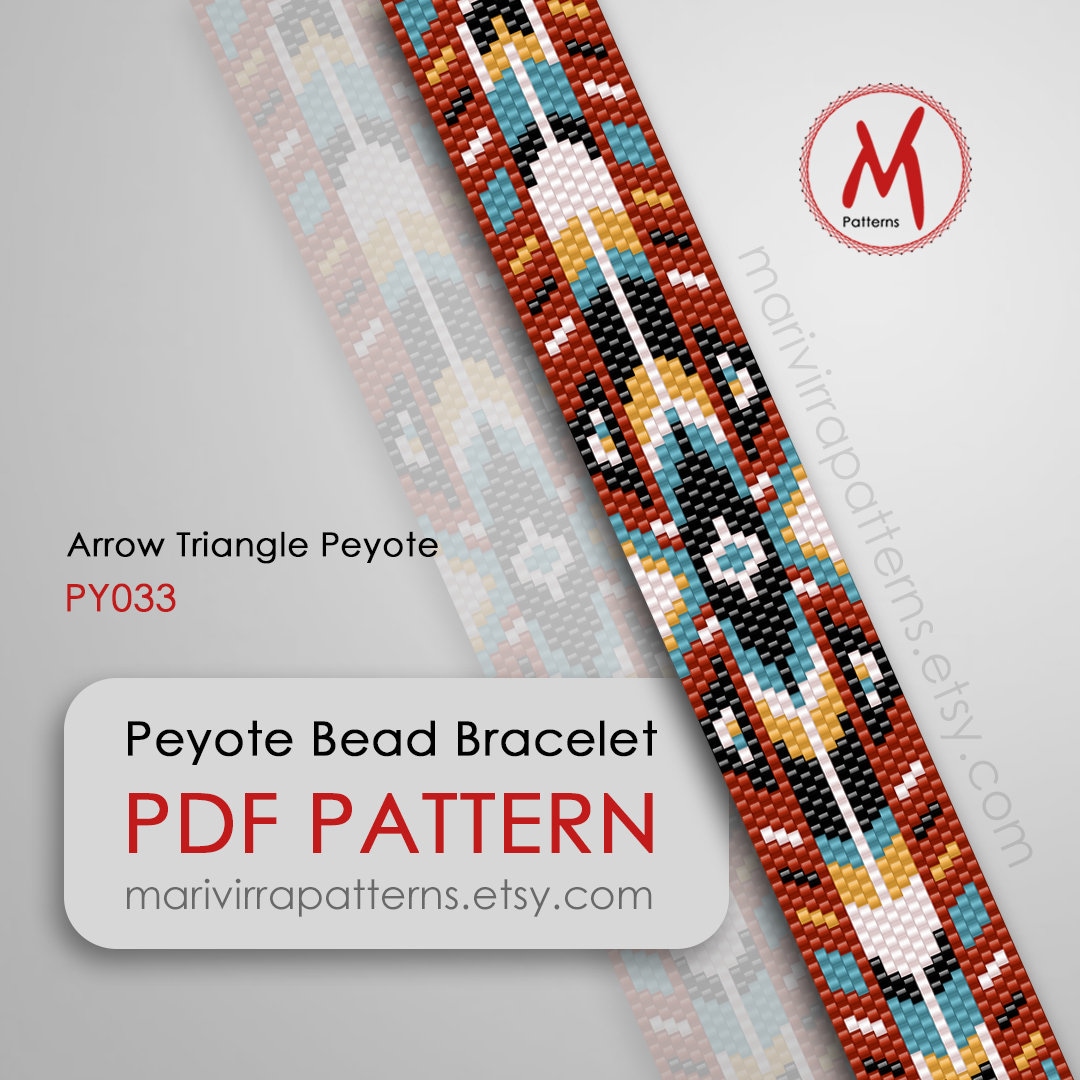 Arrow Triangle Peyote Bead Pattern for Bracelet - Odd Count, Native ...
