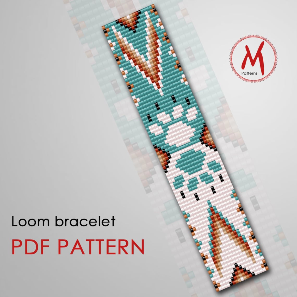 Paw Stripe Loom Bead Pattern for Bracelet Wild Inspired - Etsy