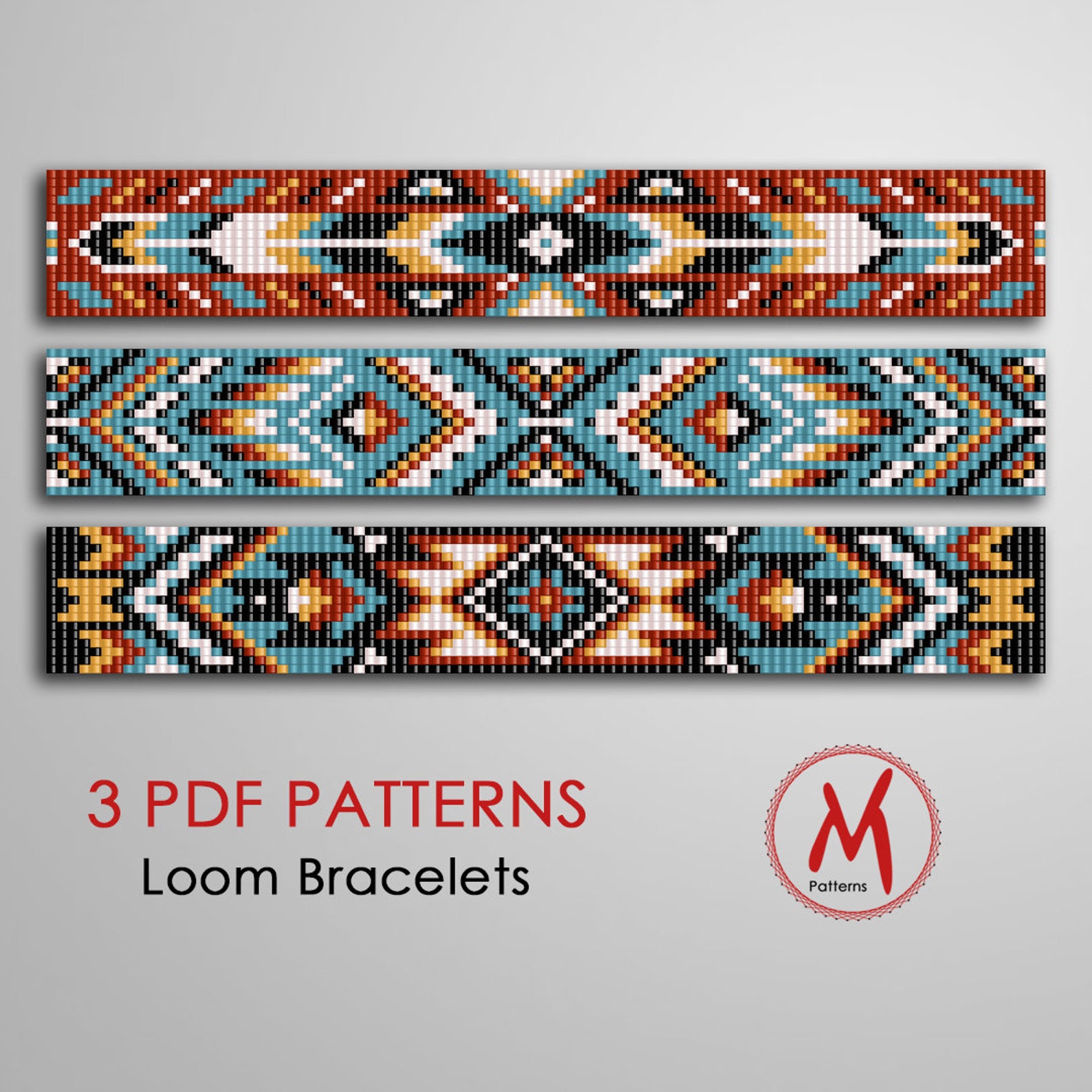 Arrow Loom Bead Patterns for Bracelets Set of 3 Pattern - Etsy