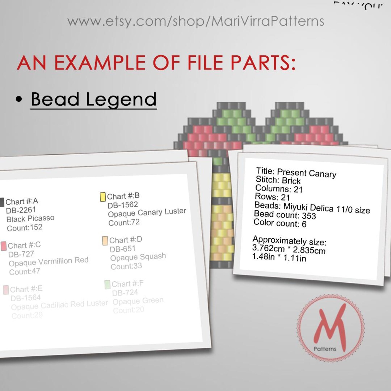Gift Present Boxes Set of 3 Peyote Bead Patterns for Miniature or ...