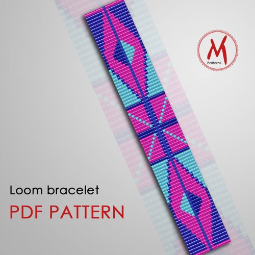 Neon Mood Loom Bead Pattern for Bracelet Modern Geometry - Etsy