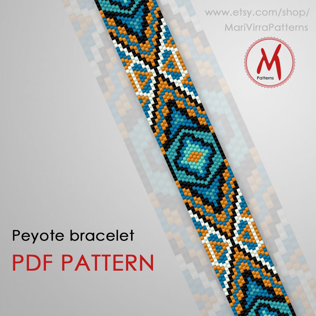 Physalis Inspired Peyote Bead Pattern for Bracelet Native Inspired ...