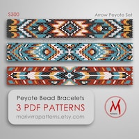 Native Beadwork Printable Floral Mix 2 Flat Stitch Template Pdf Beading ...