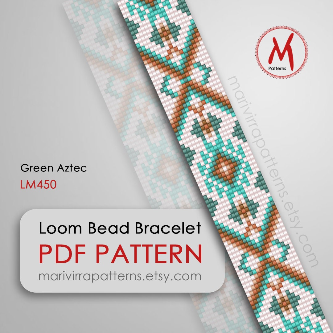 Green Aztec Loom Bead Patterns for Bracelets - Native Inspired ...