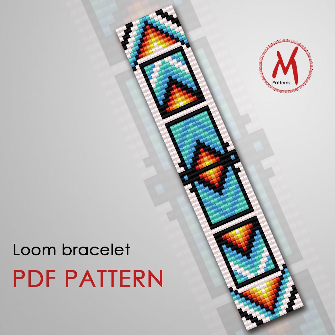Gradient Native Loom Bead Patterns for Bracelets Indian Inspired ...
