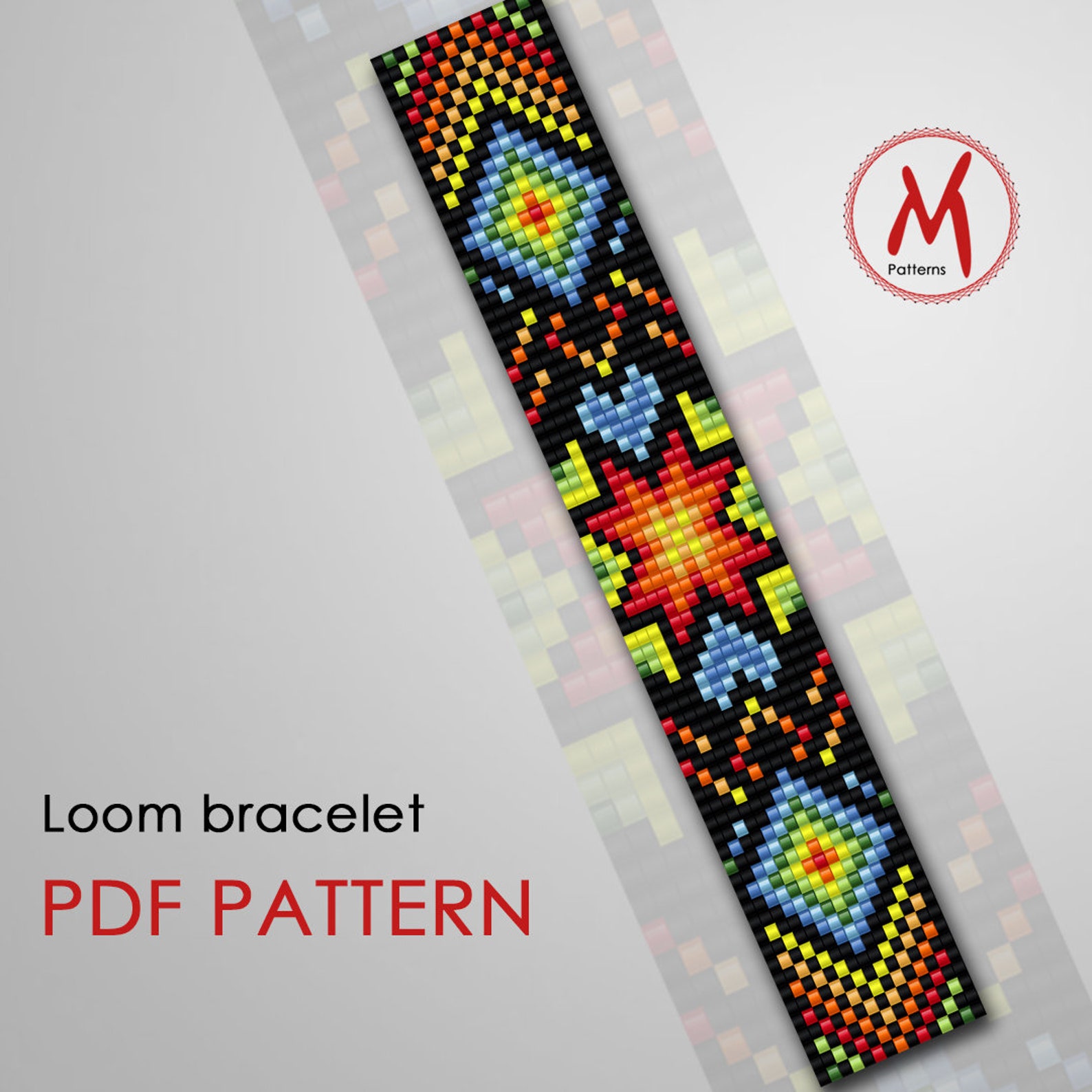 Indigenous Inspired Star Loom Bead Pattern for Bracelets | Etsy