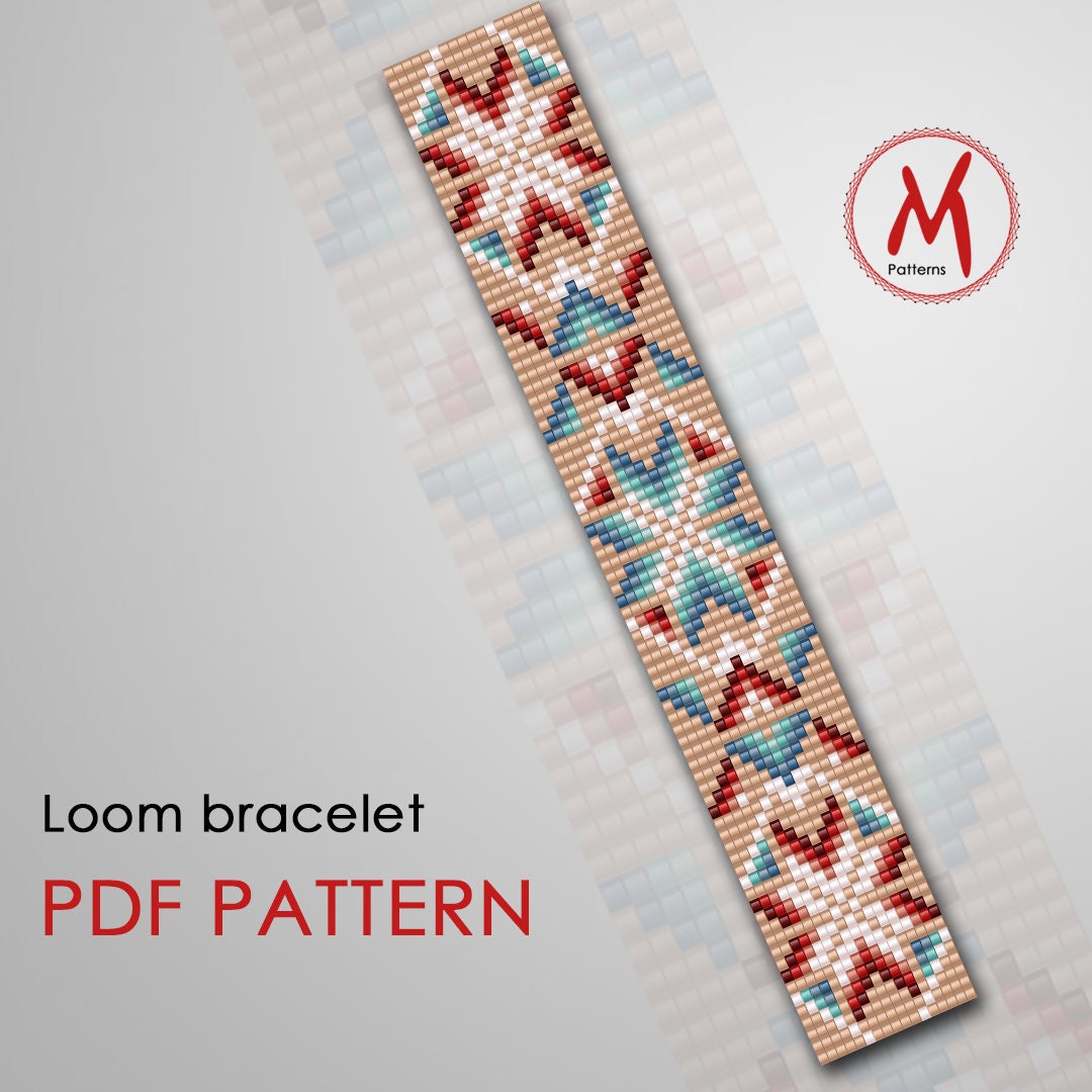 Rose Star Bead Pattern for Bracelet Native Inspired Loomed - Etsy