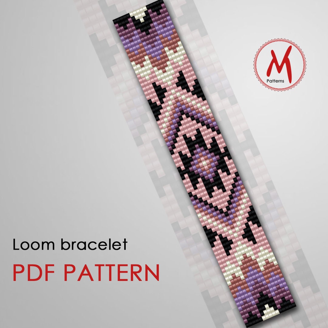 Pancy Pink Loom Bead Pattern for Bracelet South West, Native Inspired ...