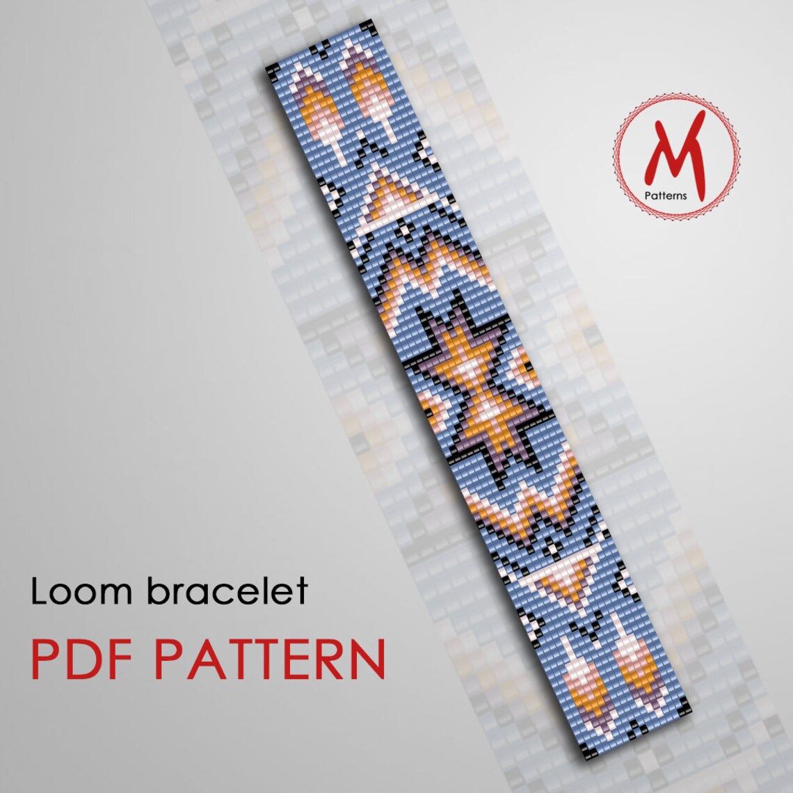 Duracoat Feathers Loom Bead Pattern for Bracelet Violet - Etsy