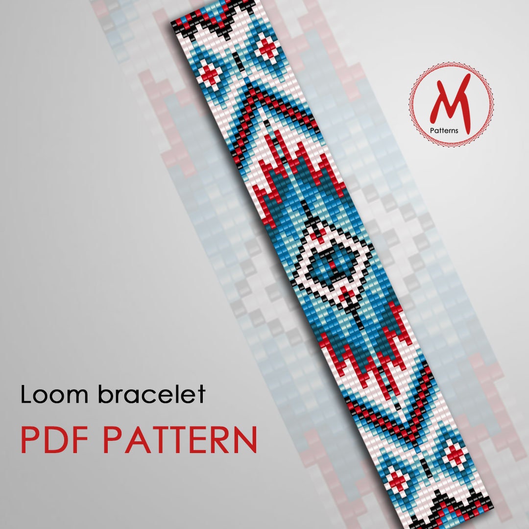 Southwest Native Loom Bead Pattern for Bracelet Indian - Etsy