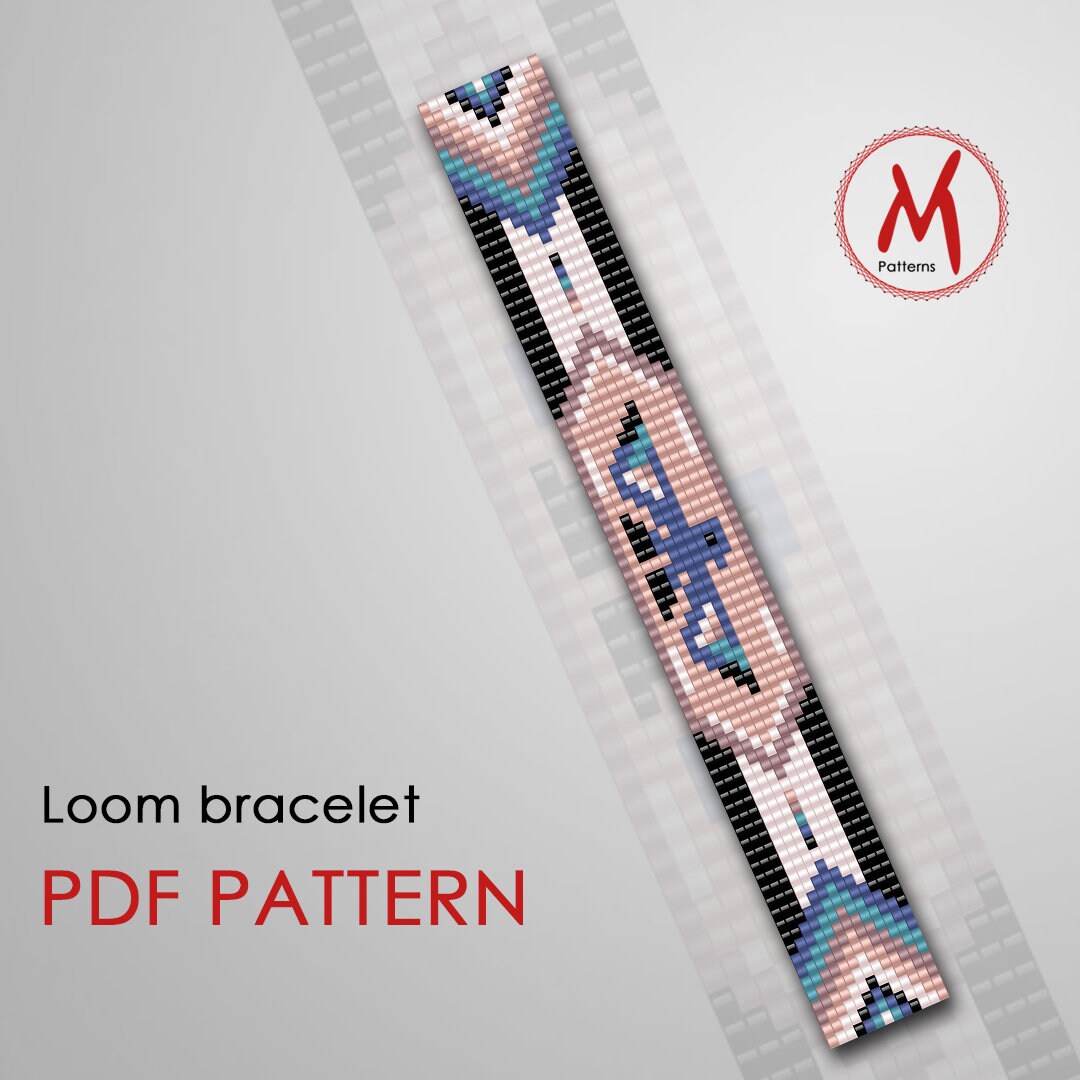 Thunderbird Lines Loom bead pattern for bracelet Native | Etsy