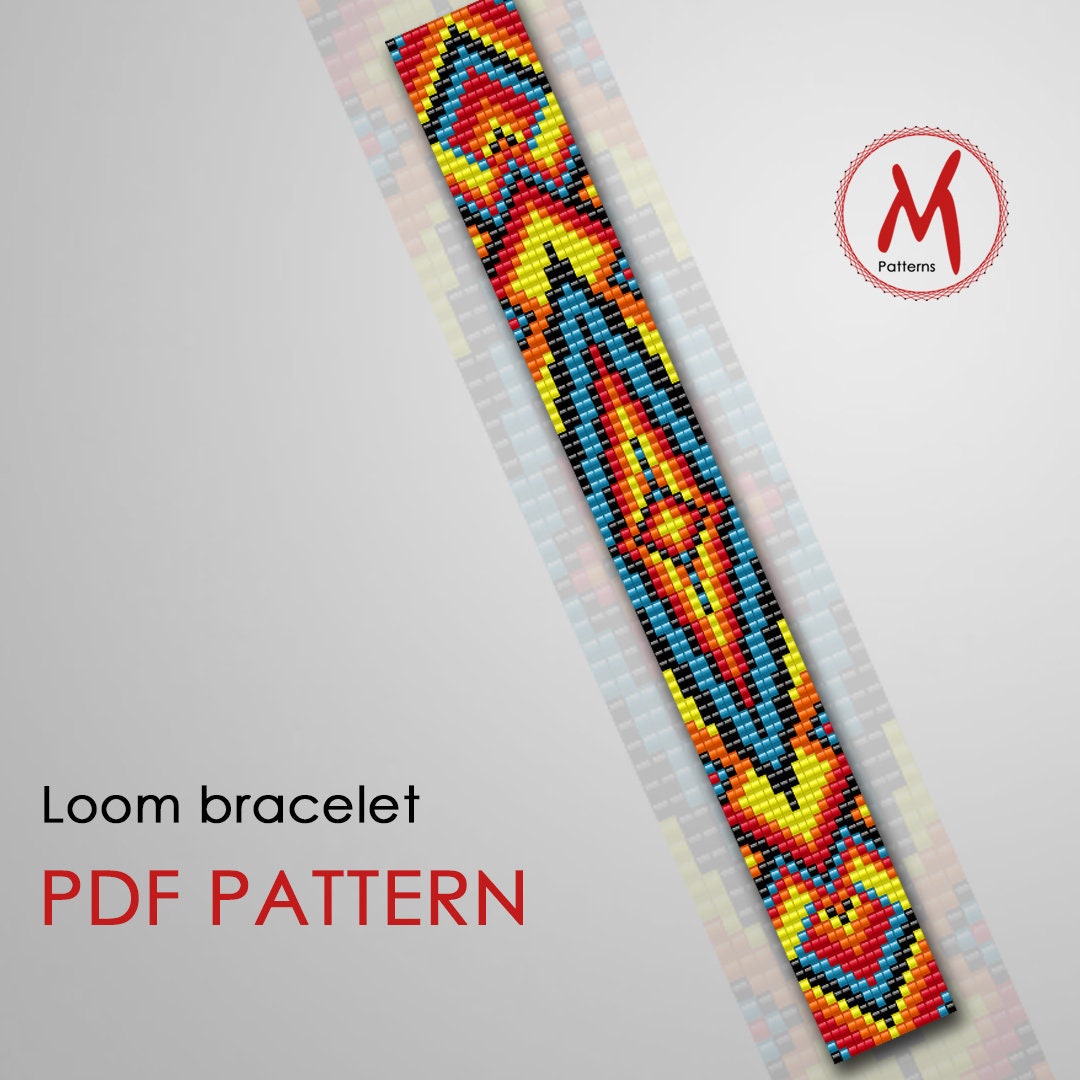 Native Eye Loom Bead Pattern for Bracelet Indian Inspired, Southwestern ...