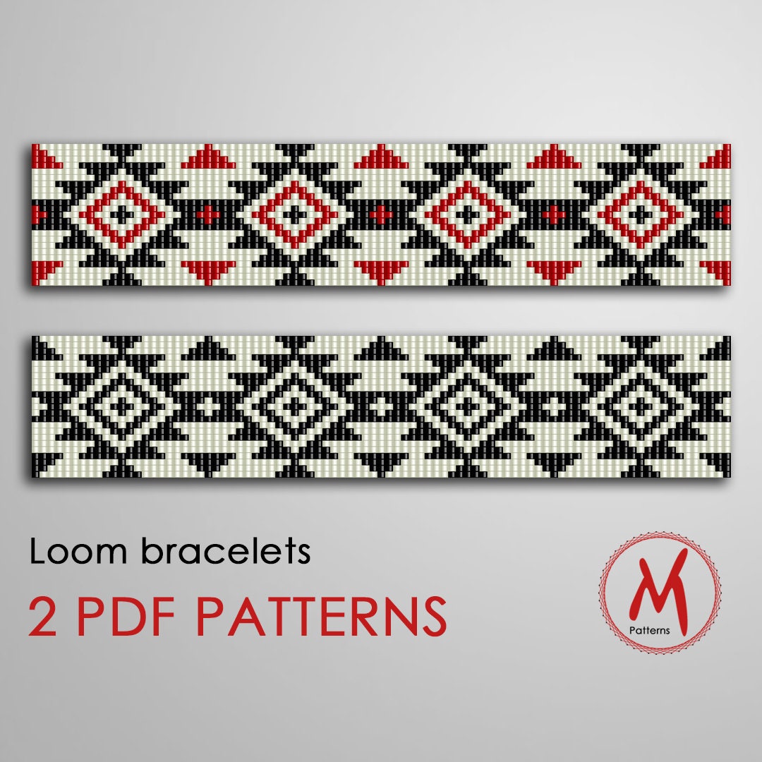 Aztec Symbol One Loom Patterns for Bracelets - Set of 2 Pattern, Native ...