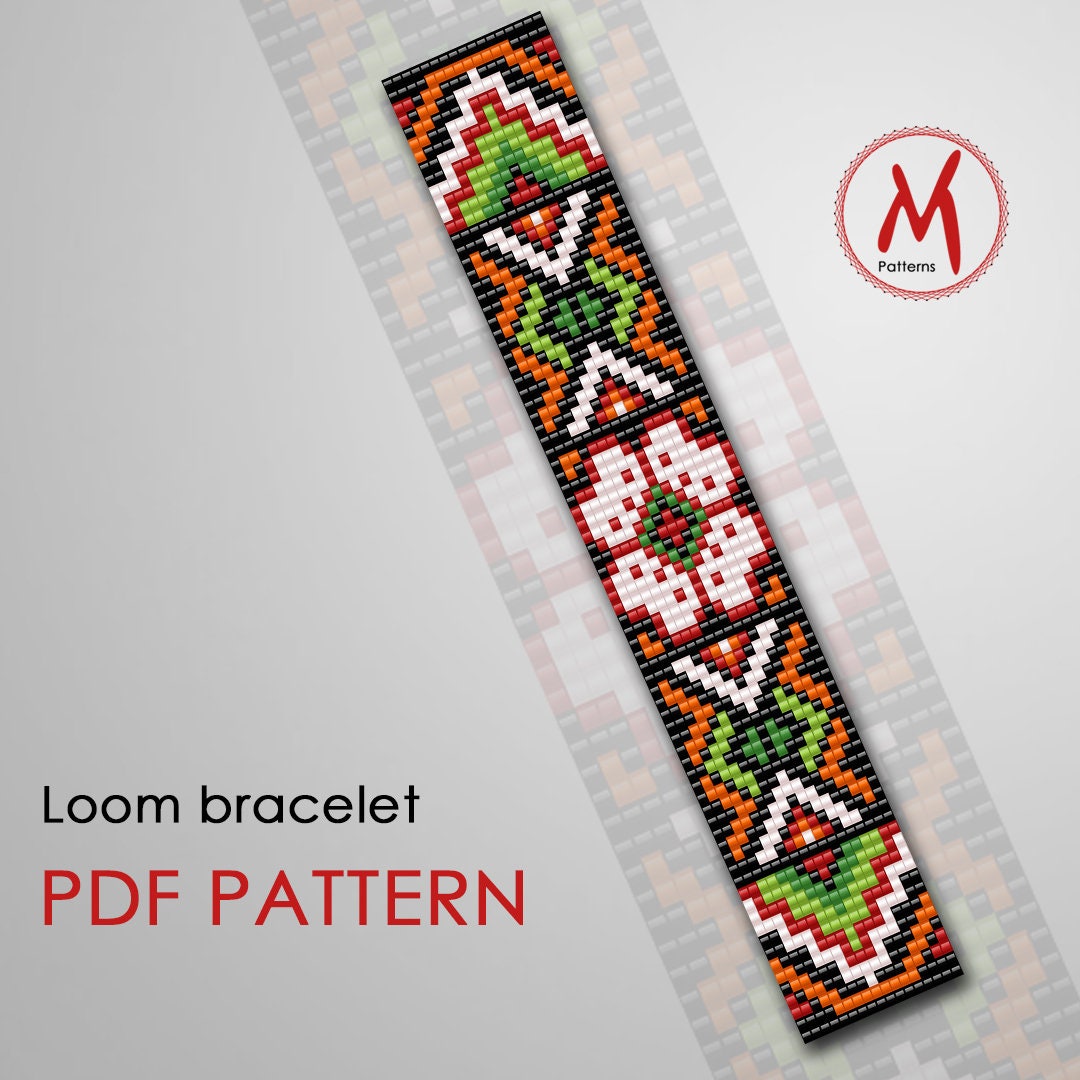 Spring Flower Loom Bead Pattern for Bracelet Native - Etsy