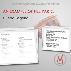 Piece of Cake Set of 4 Brick Bead Patterns for Miniature or Brooch Pin ...