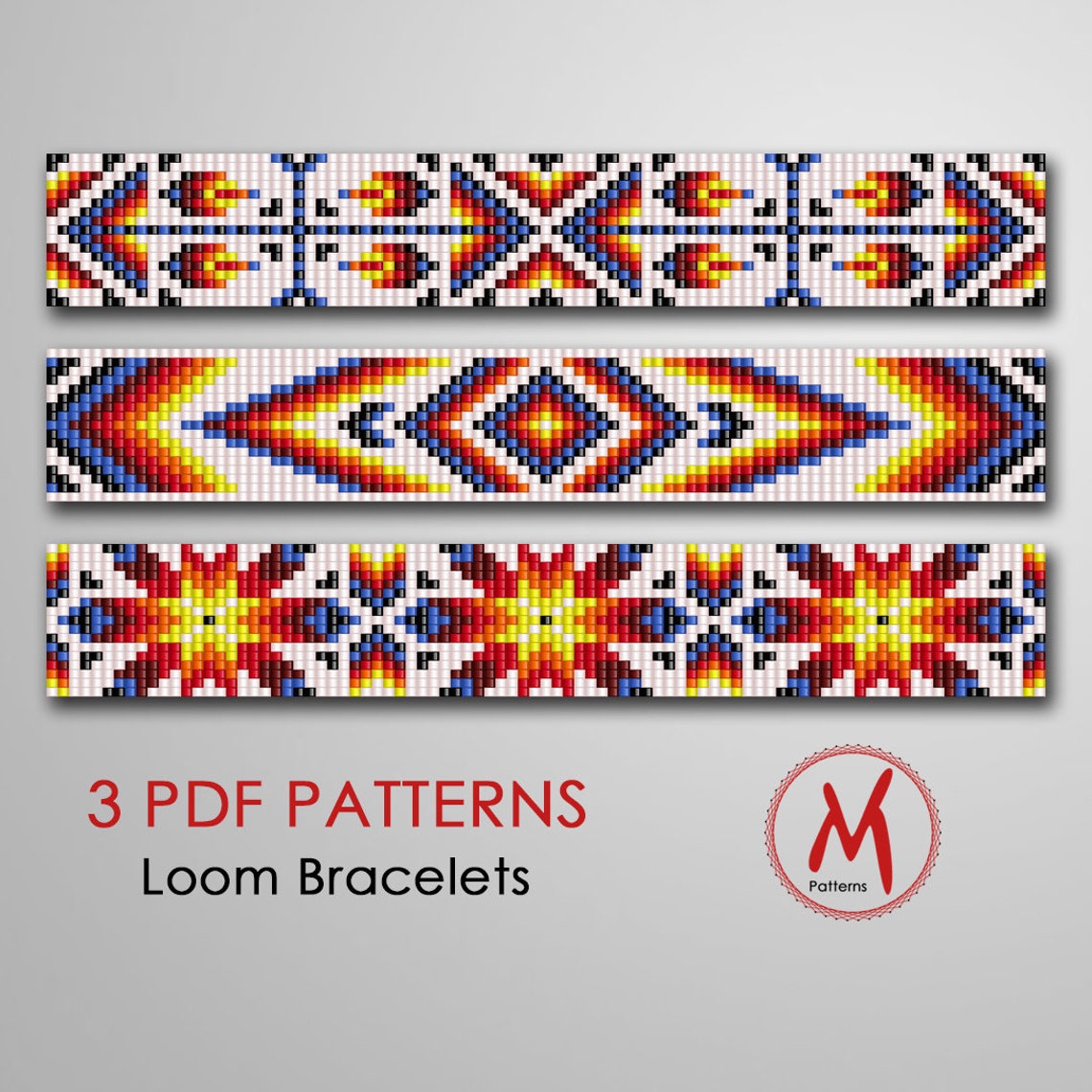 Fall Loom Bead Patterns for Bracelets Set of 3 Pattern - Etsy