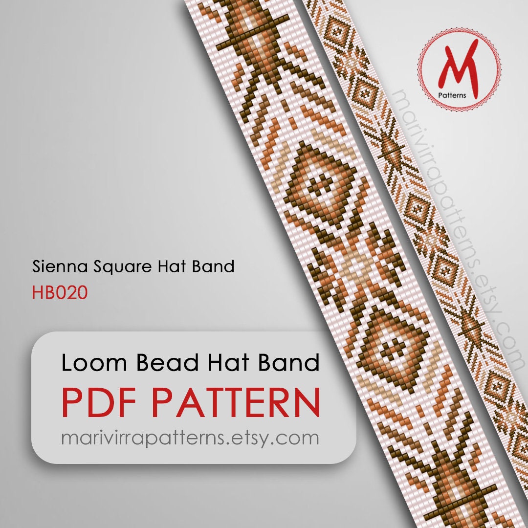 Sienna Square Loom Bead Pattern for Hat Band, Native Inspired Style ...