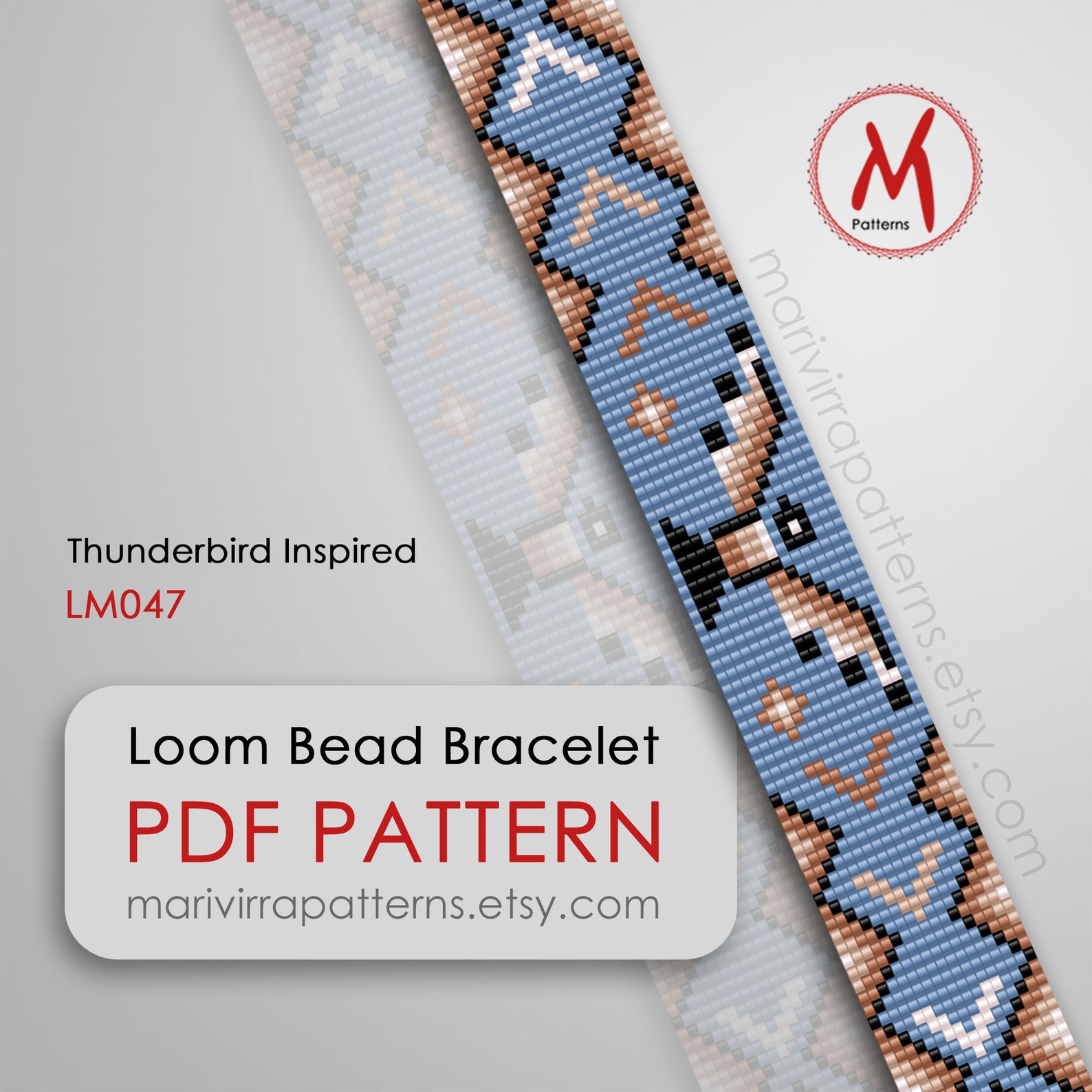 Thunderbird Set Loom Bead Patterns for Bracelets - Set of 3 Pattern, Native Inspired Bird ...