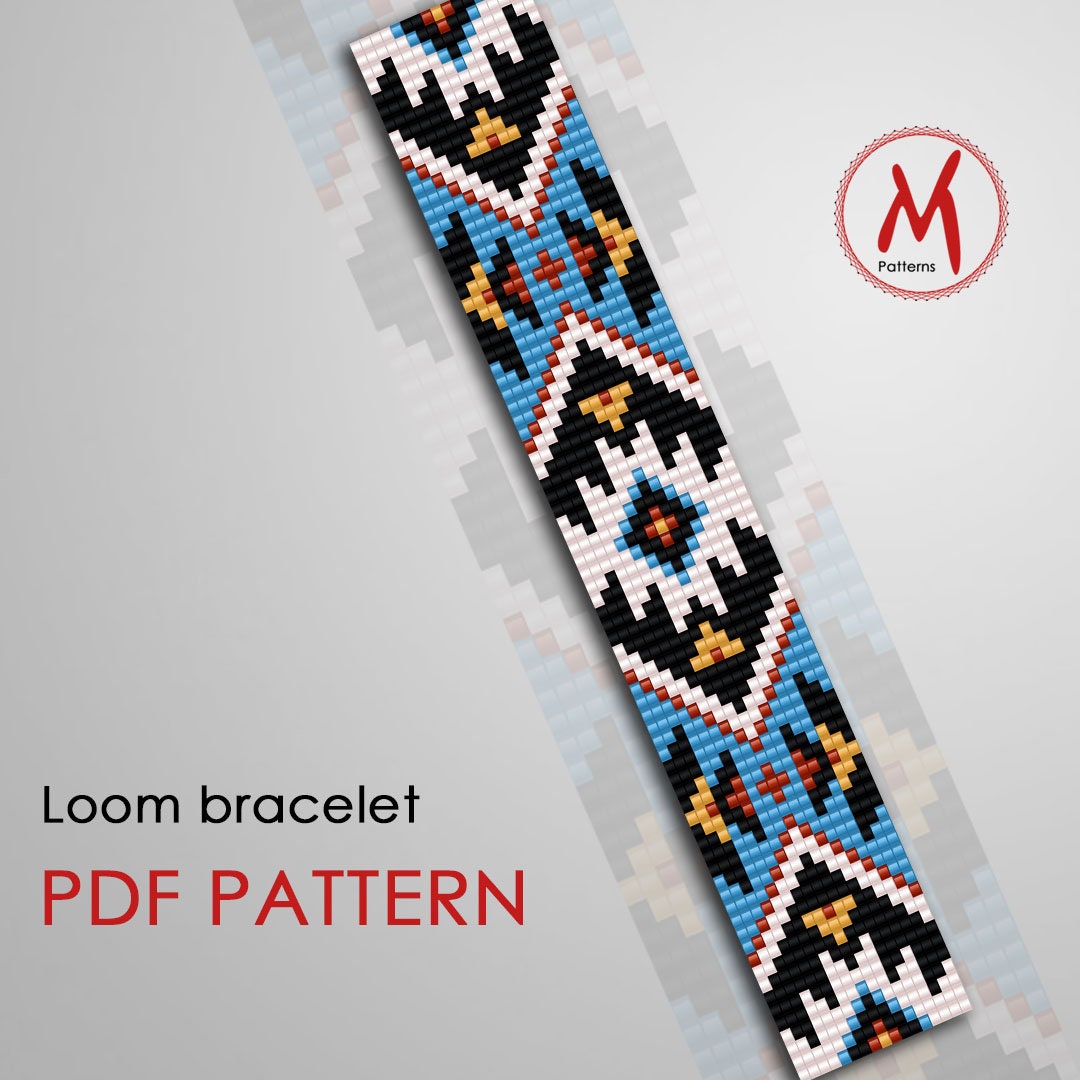 Aztec Diamond Loom Bead Pattern for Bracelet Native Indian - Etsy