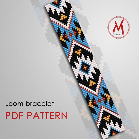 Aztec Diamond Loom Bead Pattern for Bracelet Native Indian - Etsy