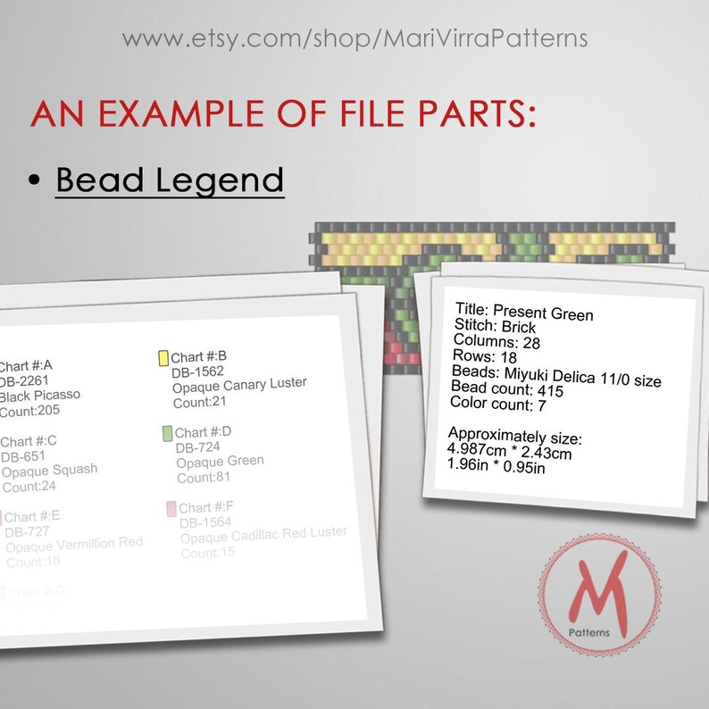 Gift Present Boxes Set of 3 Peyote Bead Patterns for Miniature or ...