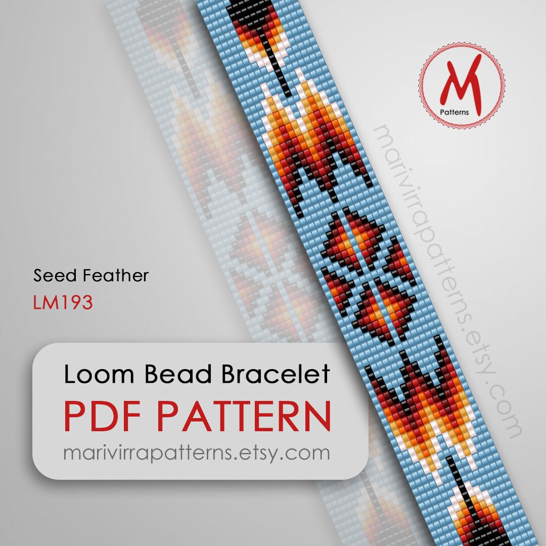 Seed Feather Loom Bead Patterns for Bracelet - Inspired Style, Native ...