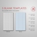 5 Blank Templates for Creating Loom Stitch Bracelets Empty Loomed ...