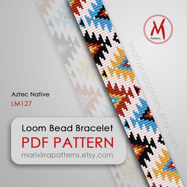 Aztec Loom Bead Patterns for Bracelets - Set of 3 Pattern, Native ...